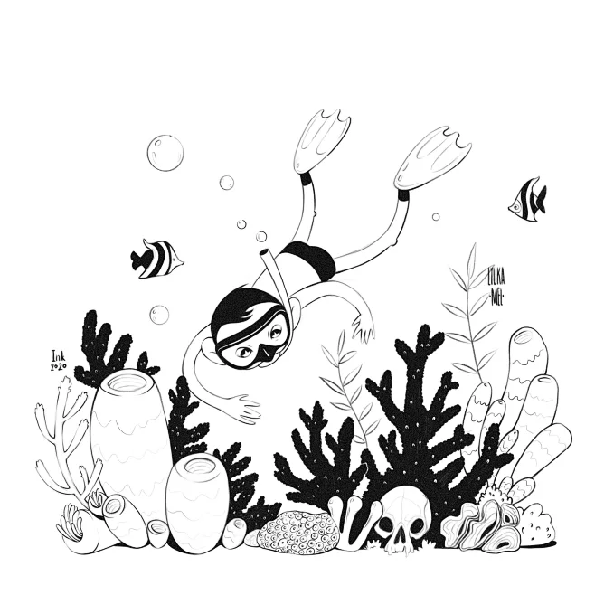 Behance 上的 INKTOBER. Plot illustrations.-花瓣网