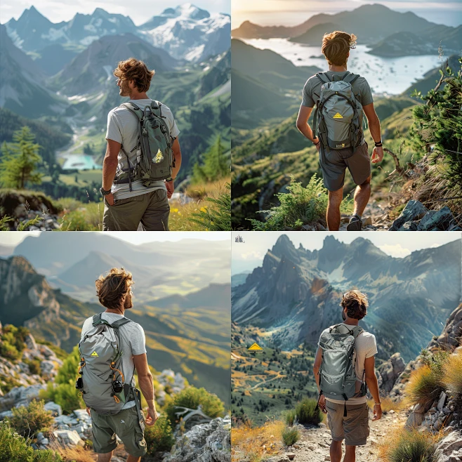 sk_pack_A_man_is_hiking_on_the_mountain-花瓣网