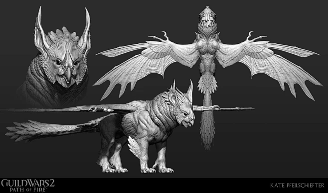 GW2 Path of Fire: Griffon , Kate Pfeilschiefter : A gryphon, griffin ...