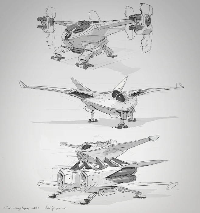 CGMA - Sci fi ships sketches, Michal Kus : Here are some of the ...