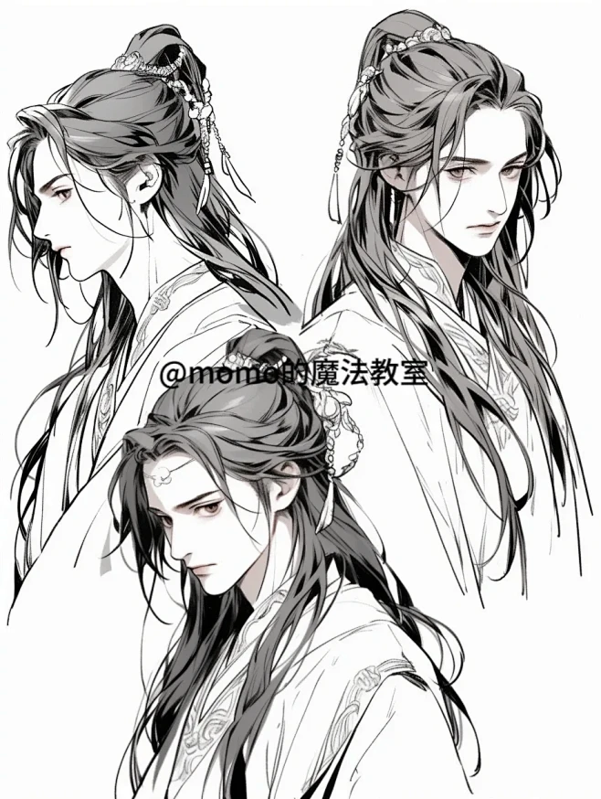 男生发型 - 古风-花瓣网