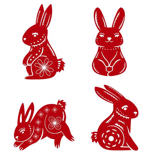 兔年剪纸素材 (3)