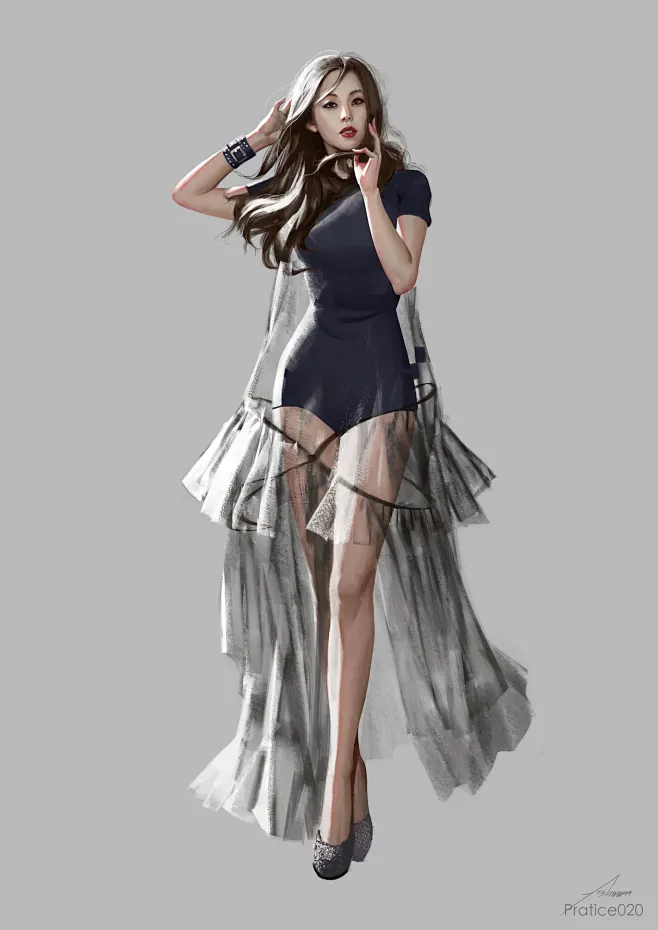 高挑美女长腿翘臀 画师Fish man ( Yu Ing )A站合集-日韩画风 - Element3ds.com!-花瓣网