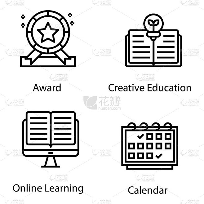 Education Icons Vectors Pack