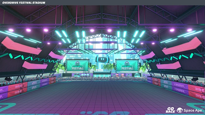Go Race: Overdrive Festival Stadium, Space Ape Games : Music festival ...