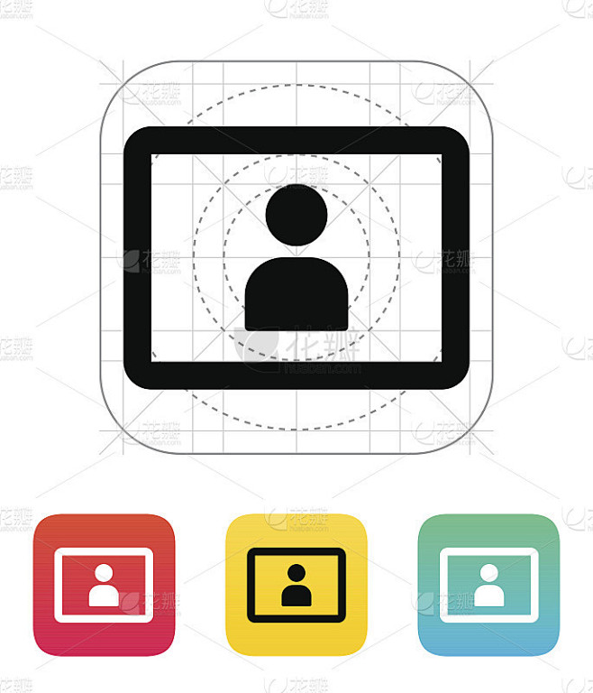 Portrait photo icon.