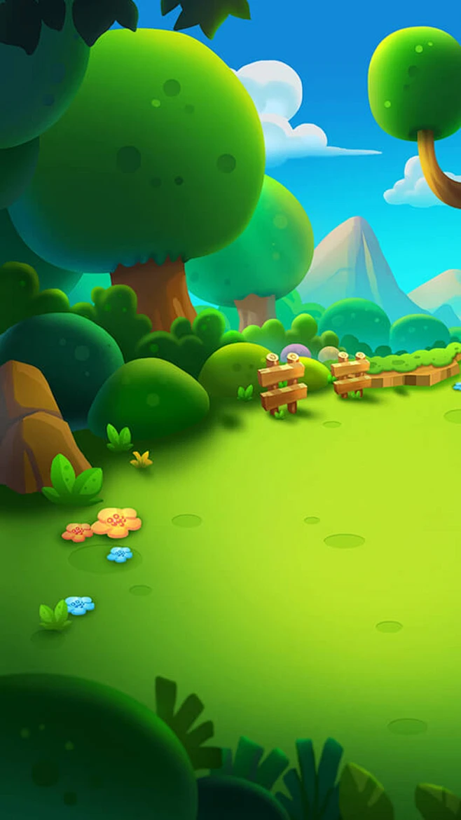 绿色卡通H5背景_新图网 https://ixintu.com 卡通 树林 童趣 绿色 草坪 H5背景 H5 h5 手绘-花瓣网