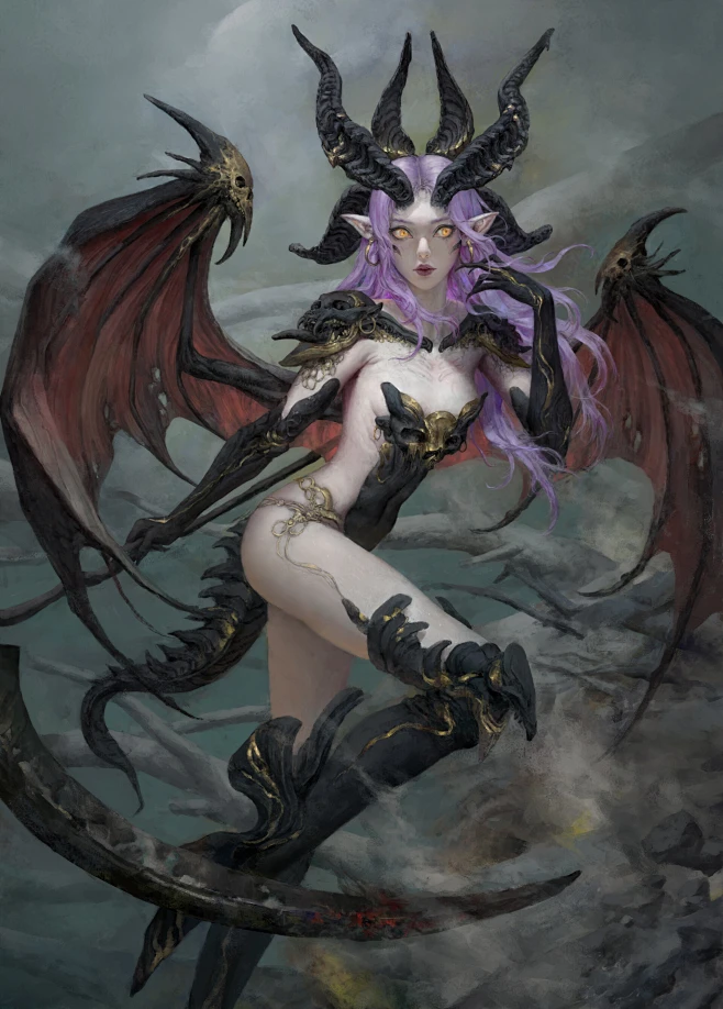 ArtStation - Female Demon, 美玲 陈-花瓣网