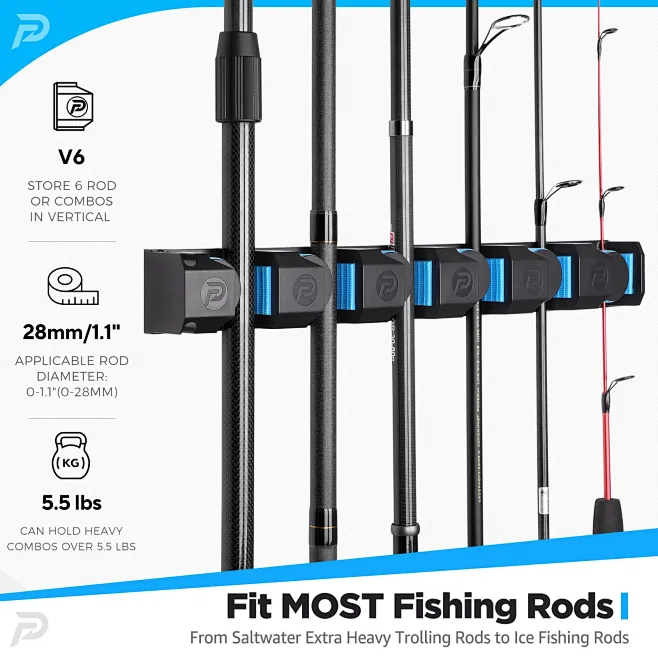 Amazon.com: PLUSINNO Fishing Gifts for Men - V6 Vertical Fishing Rod ...