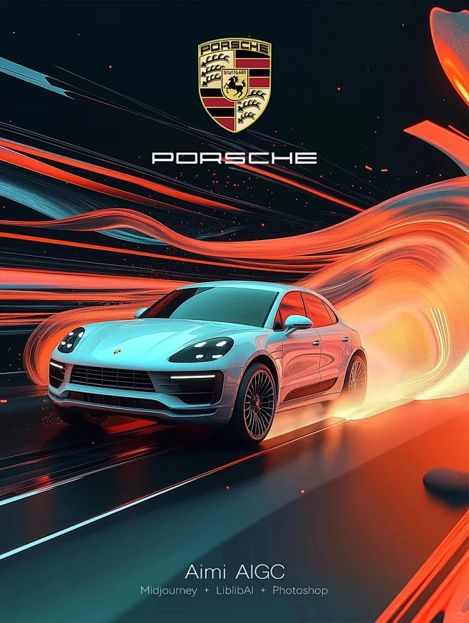 保姆级mj关键词：保时捷汽车海报_3_爱米 Aimi AIGC_来自小红书网页版-花瓣网