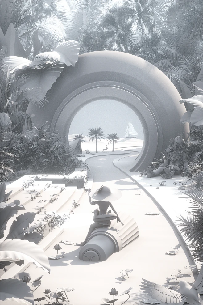 3D c4d kv 三维-花瓣网