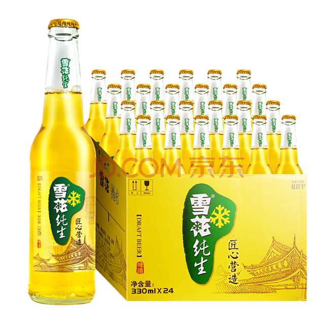 雪花（SNOW） 啤酒 雪花纯生 330ml*24瓶 整箱装【图片 价格 品牌 报价】-京东