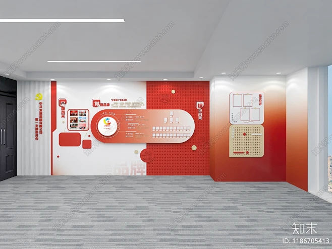 现代文化墙SU模型下载【ID:1186705413】-花瓣网