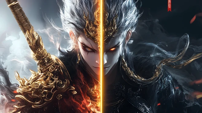 LL-半脸正邪悟空-hzj(31)-花瓣网