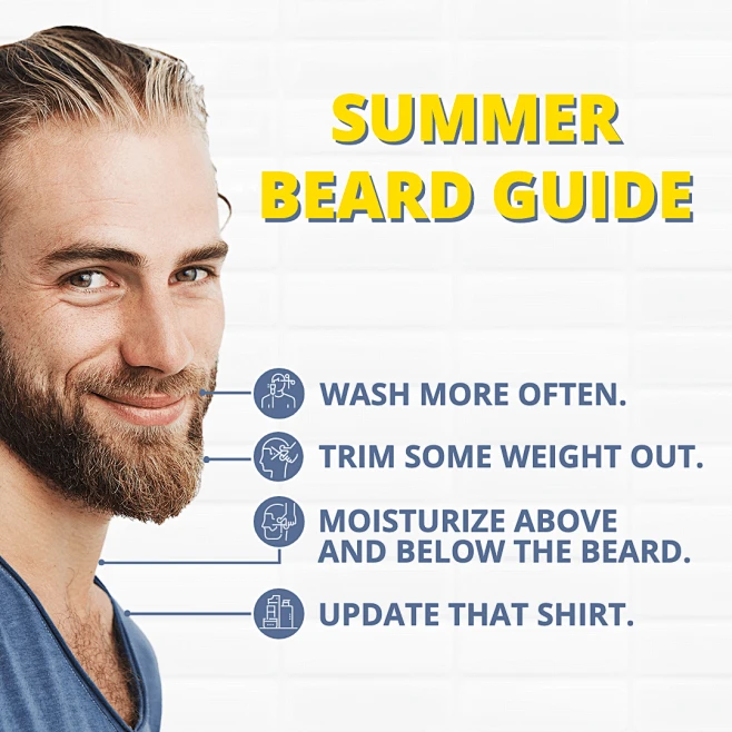 Summer beard guide Instagram post素材-花瓣网