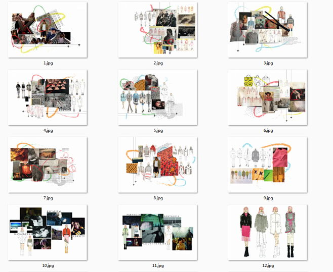 347 UAL留学作品集手稿portfolio 排版 灵感参考创意服装设计素材-淘宝网