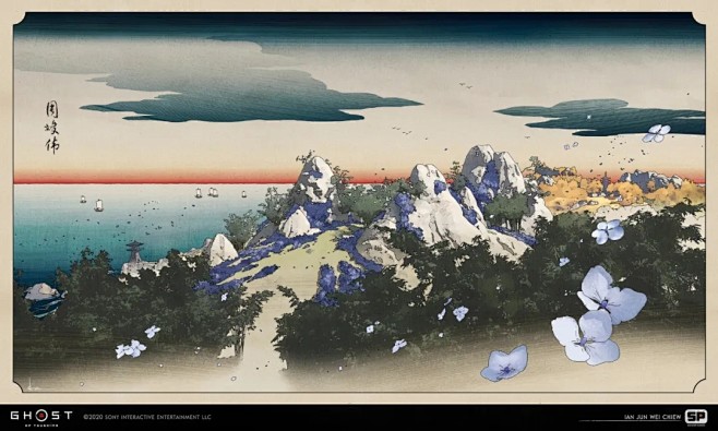 Ian Jun Wei Chiew :《对马岛之魂》创作的场景概念设计