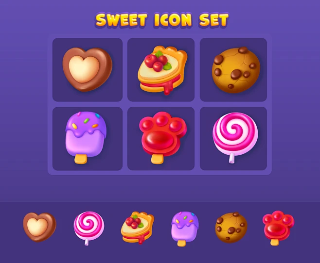 Sweet icon set-花瓣网