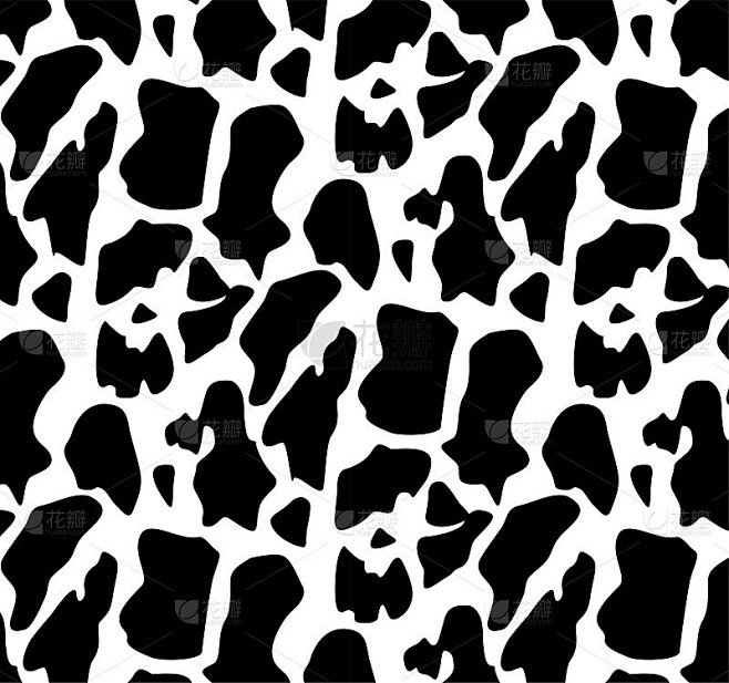 Holstein cow print seamless pattern material