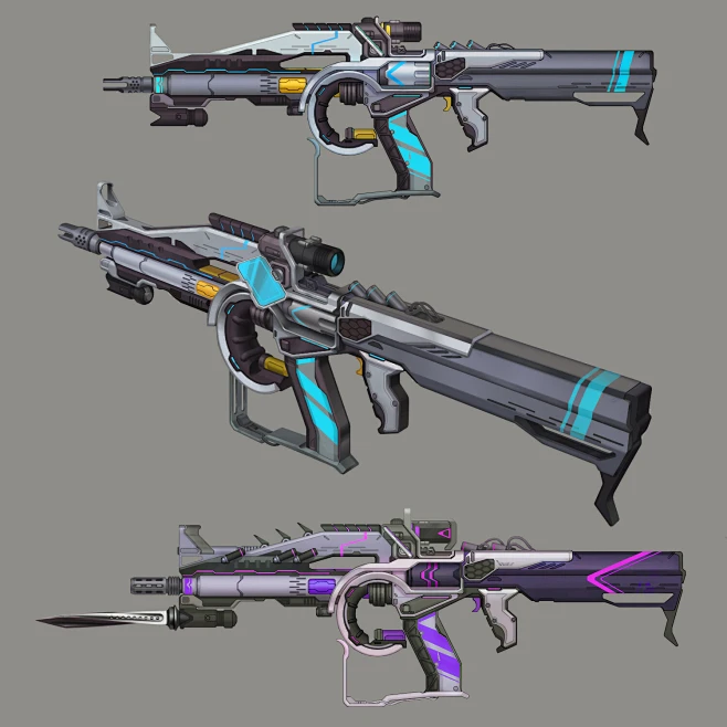 2D Weapons-Stylized/Sci-Fi-花瓣网