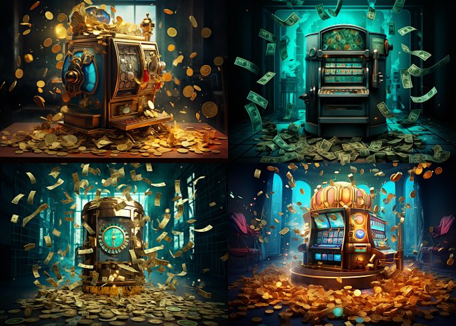 d463_a_money_machine_with_coins_and_a_lot_of_cash_in_the_style ...