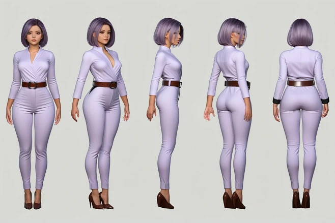 AIGC_SDXL_多视角角色统一性绘画模型_三视图_XL Charturn Helper Merged XL-AI-绘画模型-AIGC类,微元素 - Element3ds.com!-花瓣网