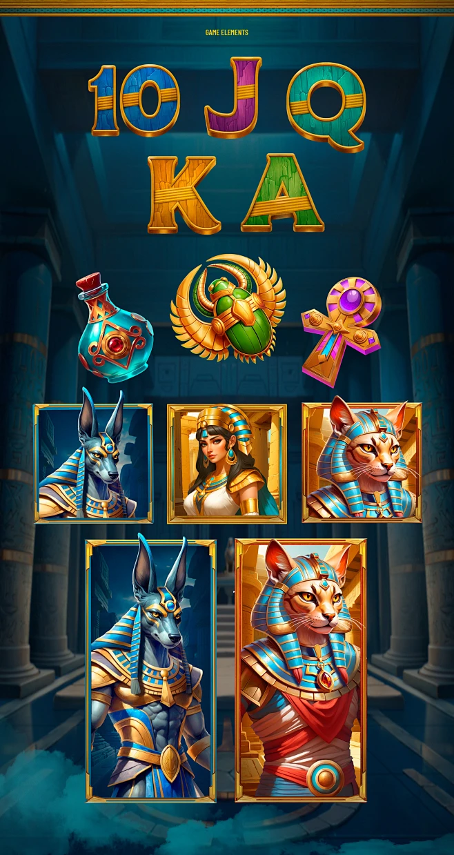 egypt cleopatra slot game Game Art 2д ILLUSTRATION slot game casino ...