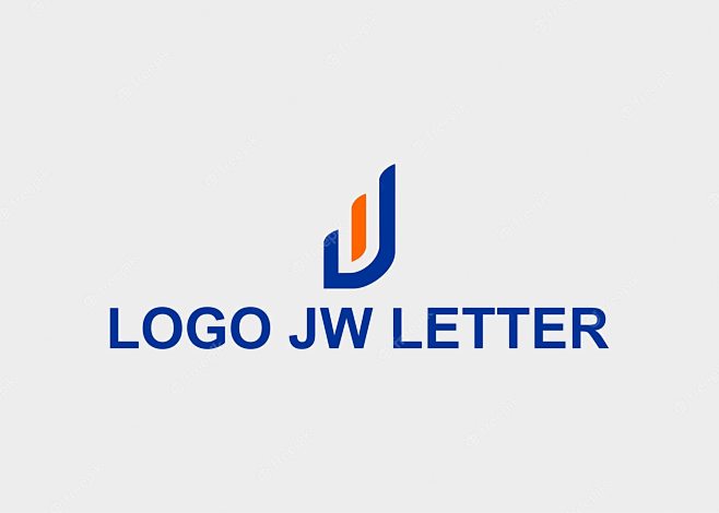 矢量标志 jw 字母行公司名称
