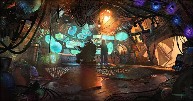 科幻场景气氛图科幻原画科幻场景原画来自cgbook.cn (542)-花瓣网