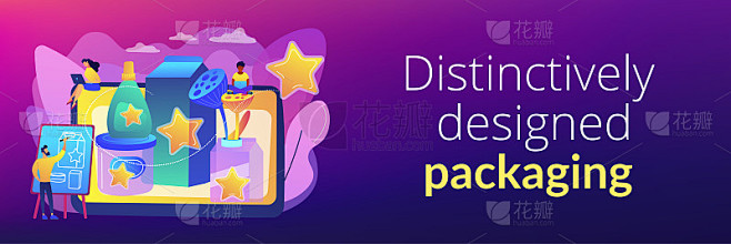 Packaging design concept banner header.