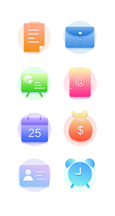 不错的icon参考-花瓣网|陪你做生活的设计师 | 图标 渐变色练习