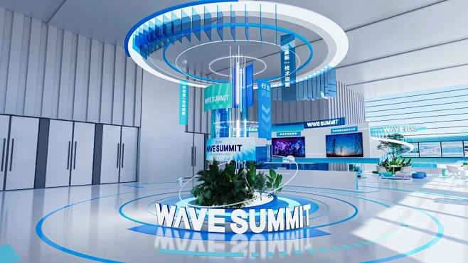 百度Wave summit展区#展览展示搭建 #科技感满满 #签到 #互动 #序厅设计 #百度 #活动 #创意 #空间设计 #B端大会 - 小红书-花瓣网
