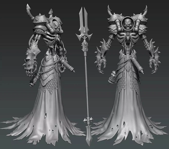 【Zbrush】【战锤】3D高模大图参考（带笔刷文件）-CG角色-微元素 - Element3ds.com!-花瓣网