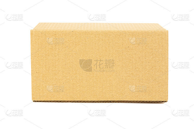 Cardboard box cut out on white background. Object