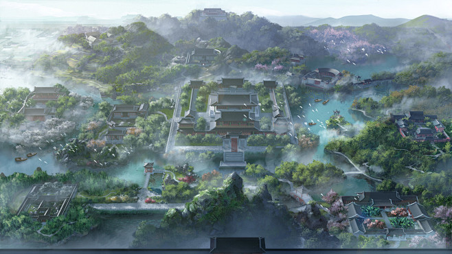 the Grand View Garden-Panorama 大观园全景