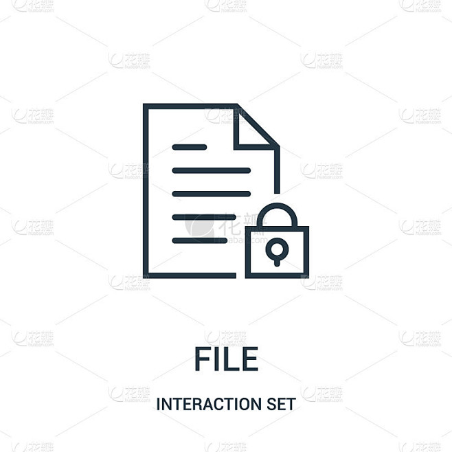 file icon vector from interaction set collection.