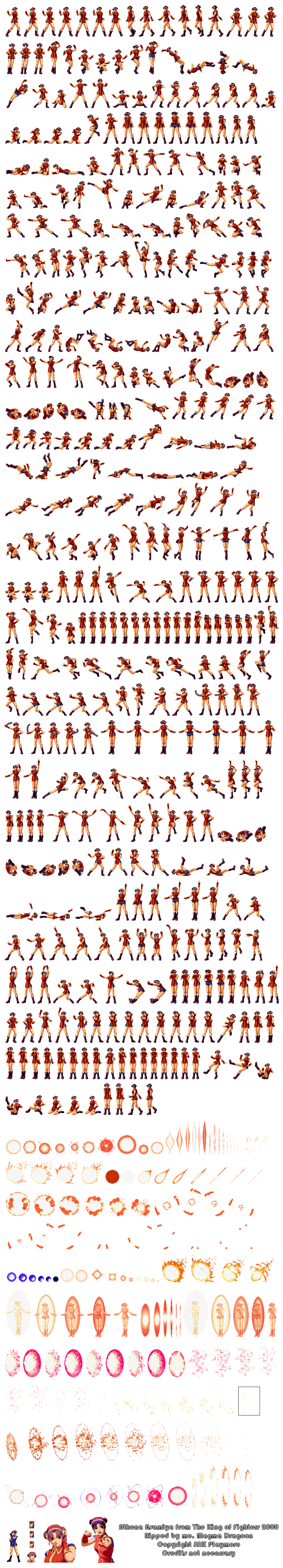 The Spriters Resource - Full Sheet View - King of Fighters 2000, The - Athena Asamiya