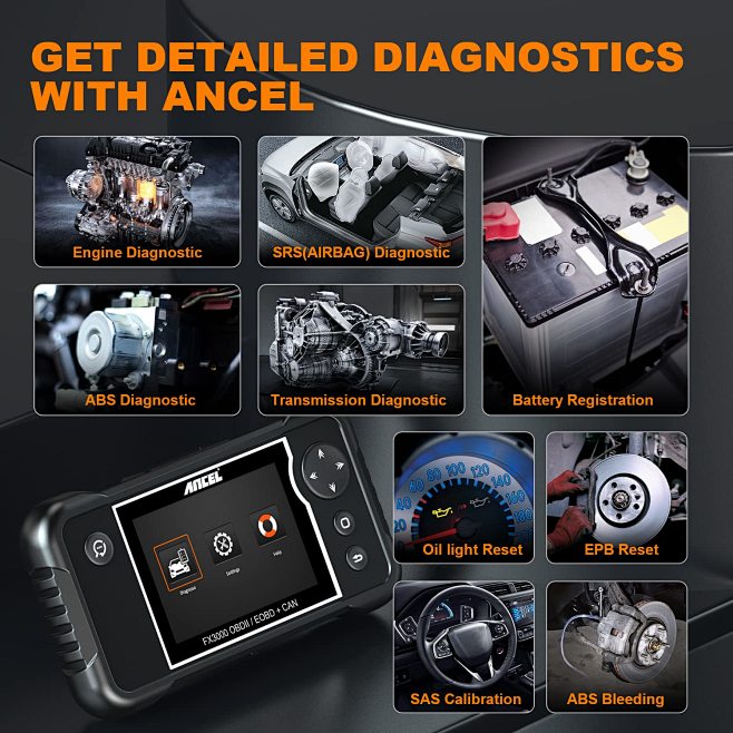 Amazon.com: ANCEL OBD2 Scanner FX3000 Elite Code Readers Scan Tools ...