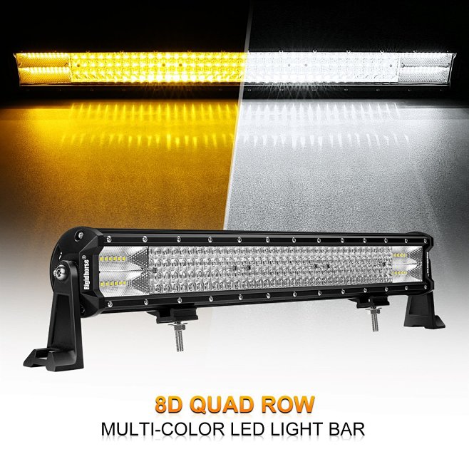 Amazon.com: LED Light Bar, Rigidhorse 4 Row 23inch 540w Multi-Color ...