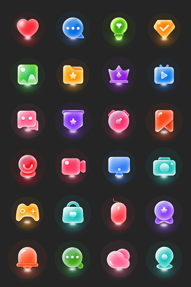 多色面型APP实用图标-众图网