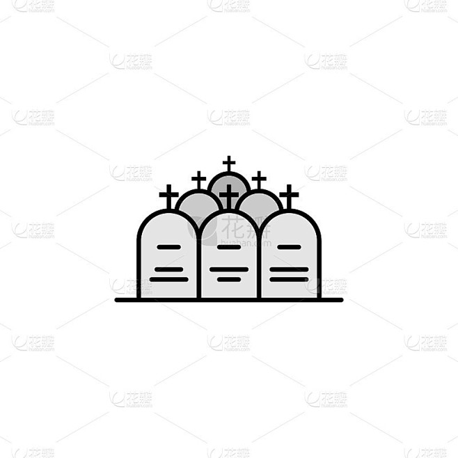 cemetery, death, graves outline icon. detailed set