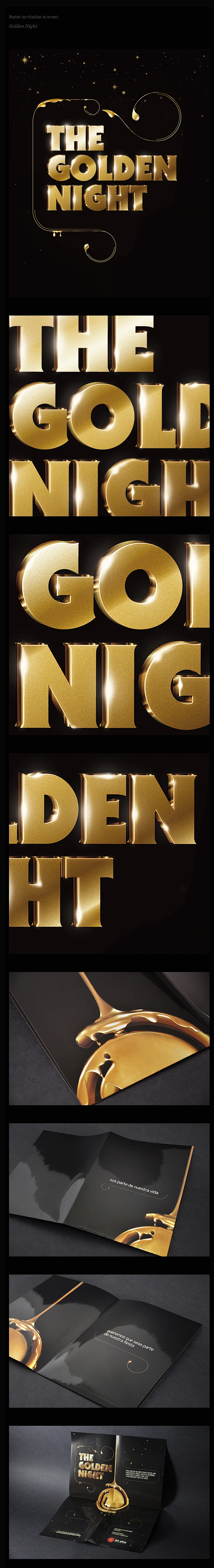 GOLDEN NIGHT on the Behance Network图片_文字设计图片素材-花瓣网