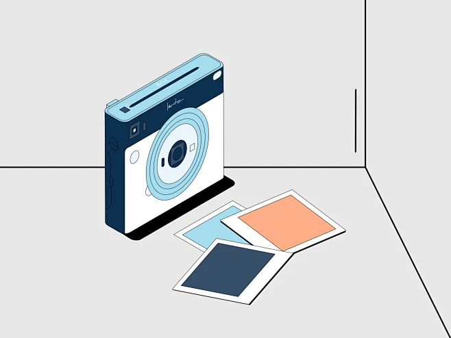 Instax Illustration isometric illustration isometric instagram stories ...