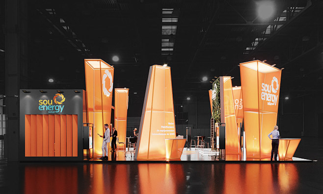 3D booth design estande Exhibition feira de eventos intersolar Project ...