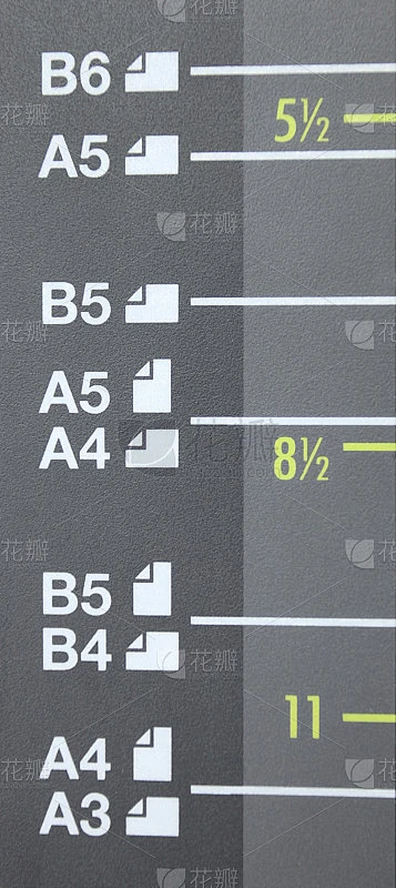 纸张尺寸A3、A4、A5、B4、B5、B6用激光复印机打印素材-花瓣网