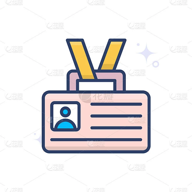 员工卡矢量图标素材-花瓣网