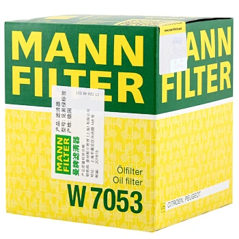 曼牌(MANNFILTER)机油滤清器/机滤/机油滤芯W7053(富康1.4 1.6/爱丽舍1.3 1.6/C5/标致206/405/406 ...