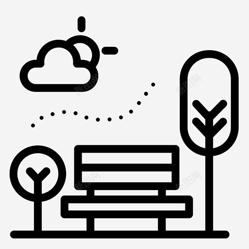 室外花园公园图标 免费下载 页面网页 平面电商 创意素材-花瓣网