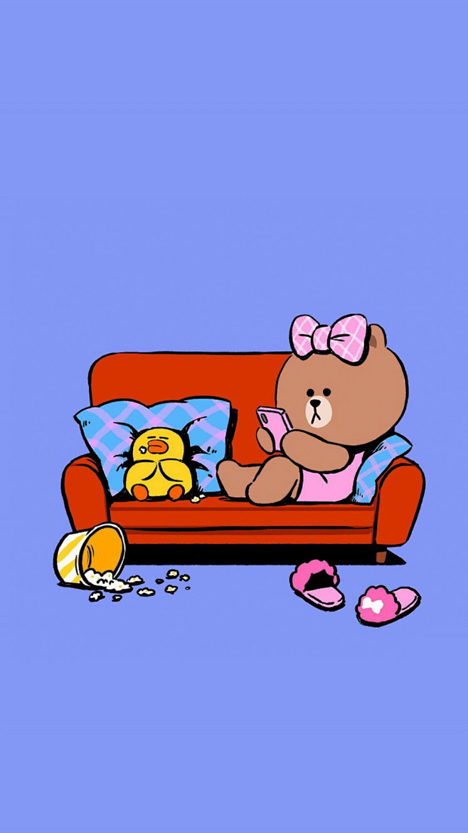 iPhone+壁纸+LINE+cony+brown+可妮+布朗+莎… - 堆糖，美图壁纸兴趣社区