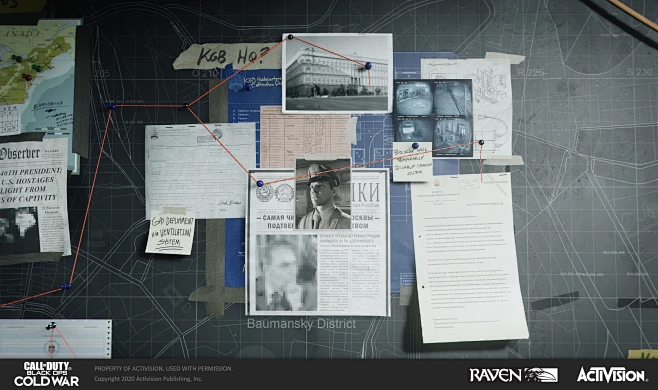 Call of Duty: Black Ops Cold War - Safehouse Evidence Board-花瓣网